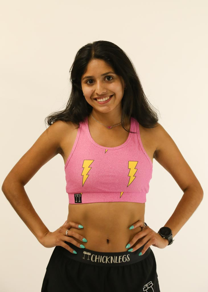 Pink Bolts OG Sports Bra – ChicknLegs