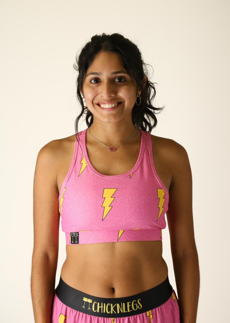 Pink Bolts OG Sports Bra – ChicknLegs