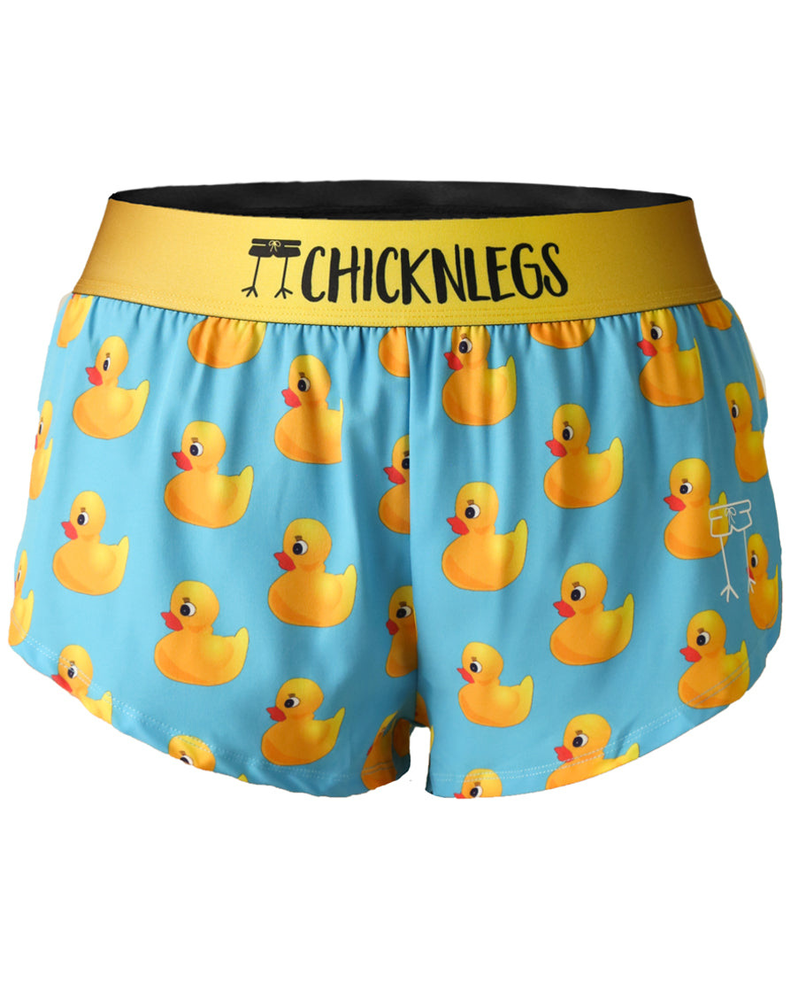 Women's Rubber Ducky 1.5" Split Shorts – ChicknLegs