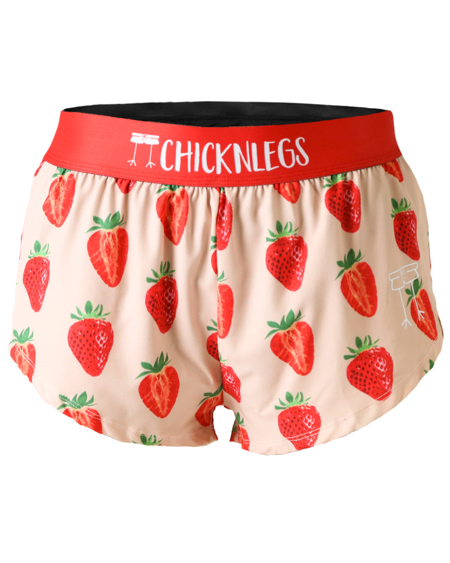 Women's Strawberry Szn 1.5" Split Shorts – ChicknLegs