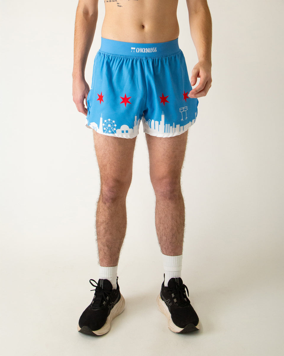 Men's Chicago Skyline 4" Half Split Shorts – ChicknLegs