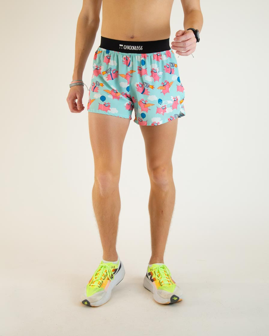 Men's Flying Pigs 4" Half Split Shorts – ChicknLegs