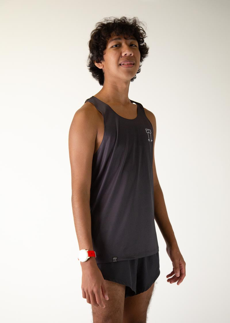 Men's Black Performance Singlet – ChicknLegs