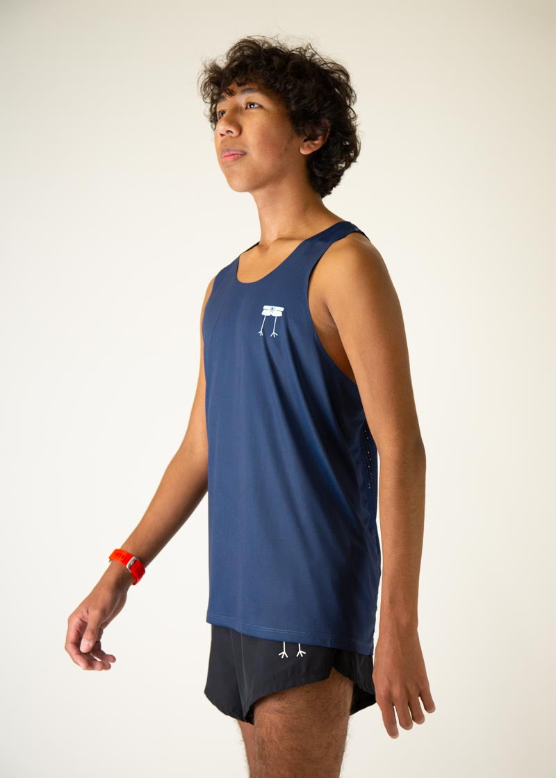 Men's Navy Blue Performance Singlet – ChicknLegs