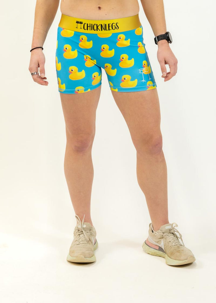 Women's Rubber Ducky 3" Race Compression Shorts – ChicknLegs