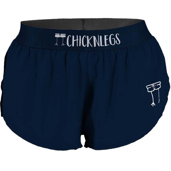 Women's Navy Blue 1.5" Split Shorts – ChicknLegs