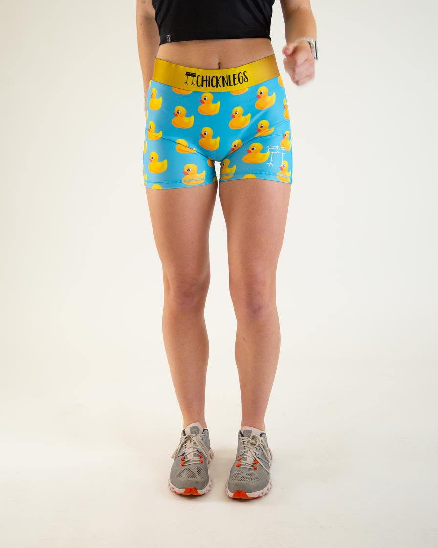 Women's Rubber Ducky 3" Race Compression Shorts – ChicknLegs