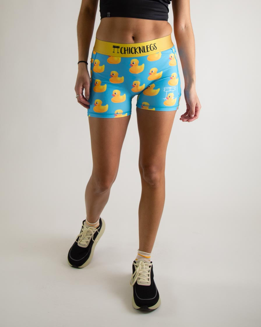 Women's Rubber Ducky 3" Compression Shorts – ChicknLegs