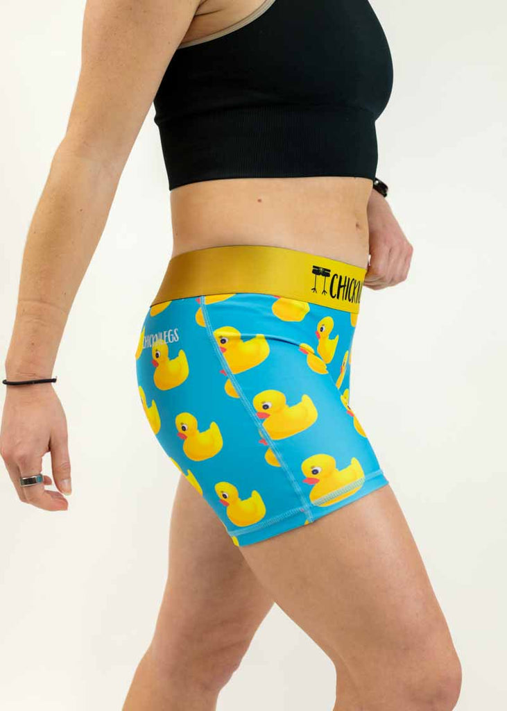 Women's Rubber Ducky 3" Race Compression Shorts – ChicknLegs