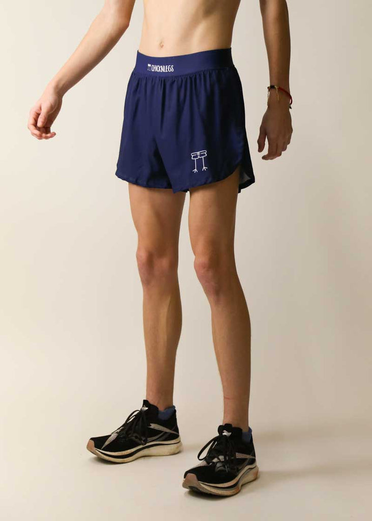 Men's Navy Blue 4" Half Split Shorts – ChicknLegs