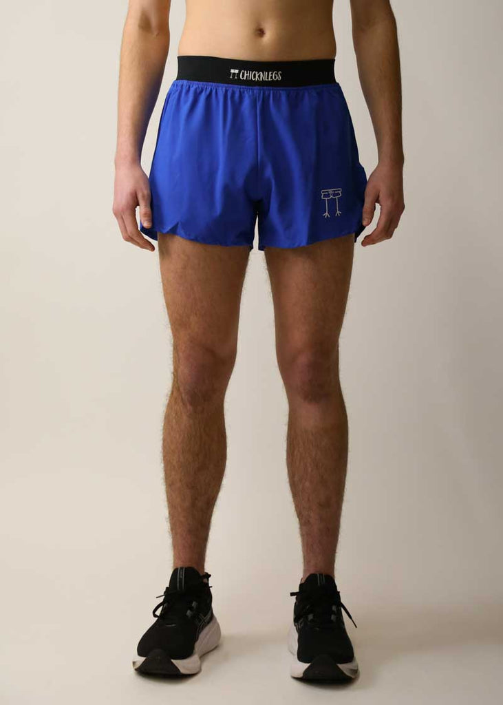 Men's Royal Blue 4" Half Split Shorts – ChicknLegs