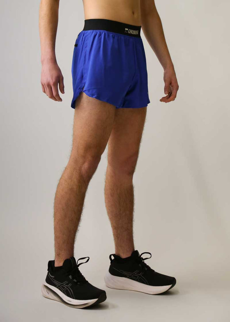 Men's Royal Blue 4" Half Split Shorts – ChicknLegs