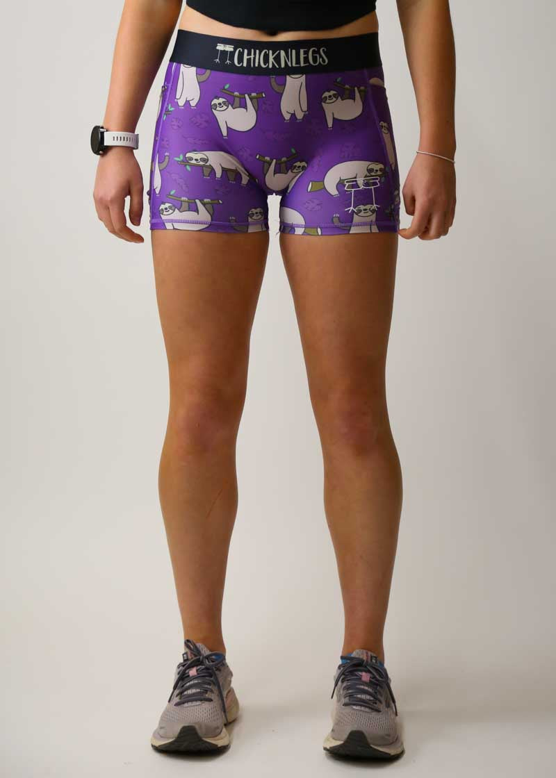 Women's Sloths 3" Compression Shorts – ChicknLegs