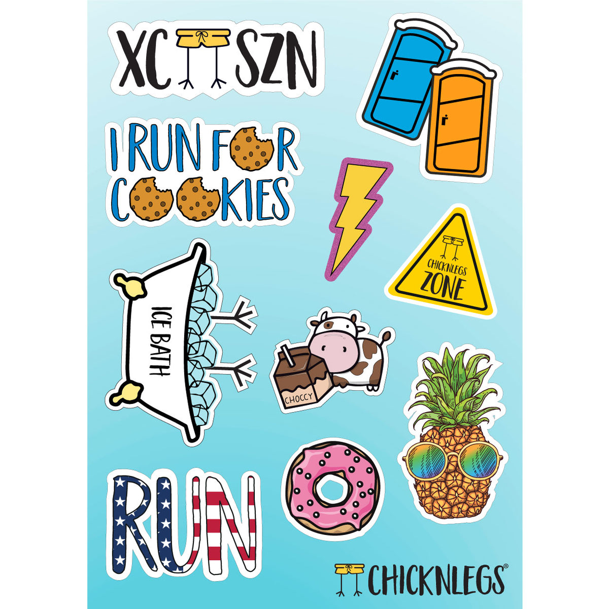 Sticker Pack - Blue – ChicknLegs